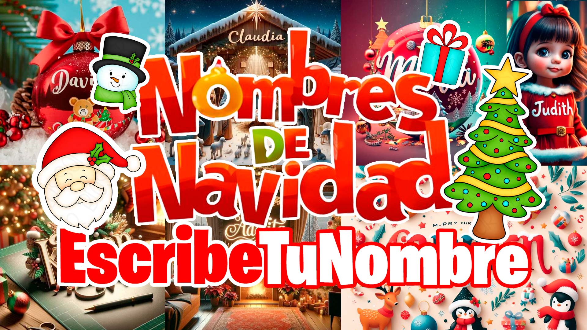 Nombres de Navidad - Escribe tu Nombre