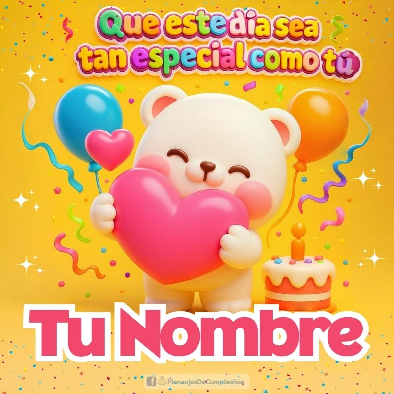 Nombres de Feliz Cumpleaños - Escribe tu Nombre