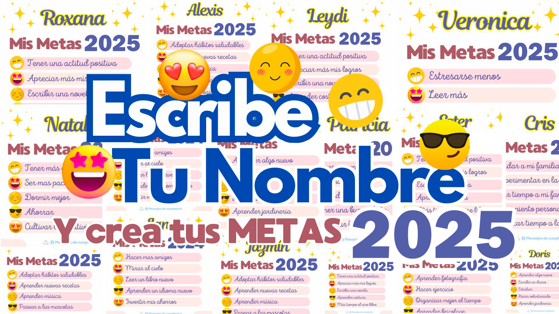 Mis Metas 2025 - Escribe tu Nombre
